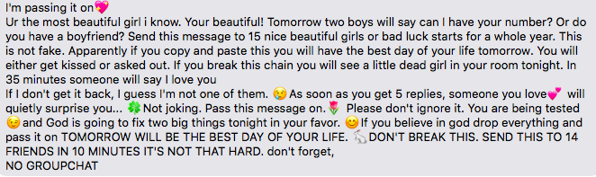 The Chain Letter – JoAnne's Spiritual Insights and Business Breakthroughs